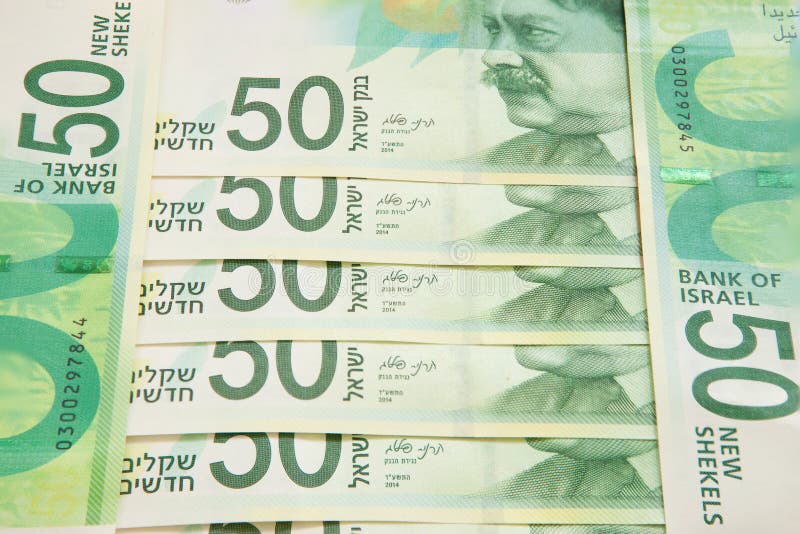 New fifty shekel notes stock image. Image of israel, currency - 45164771