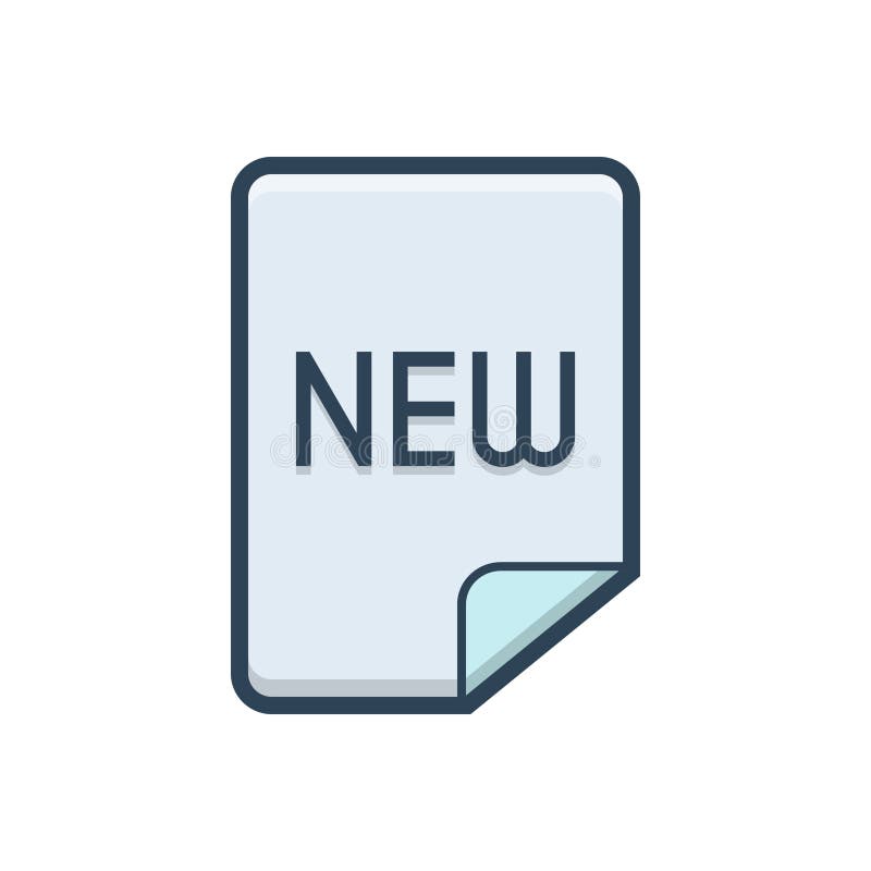 Color Illustration Icon for New File, Doc and Document Stock ...