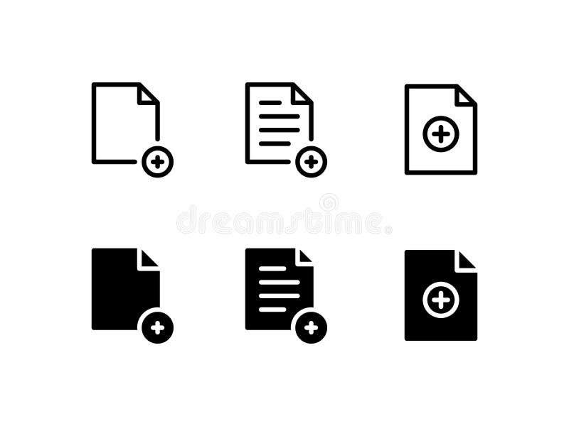 New File Icon Logo Vector Symbol. Add Document Icon Isolated on White ...