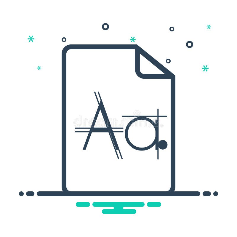 Black Mix Icon for New File, Type and File Stock Illustration ...