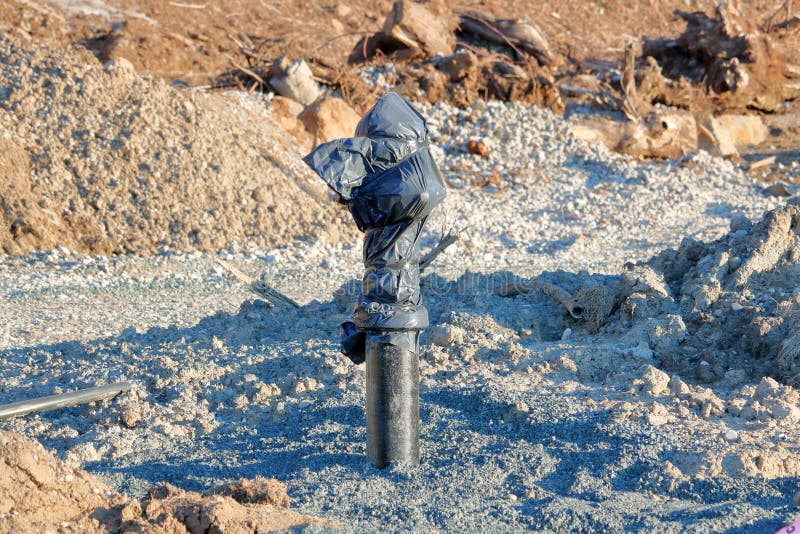 New Fire Hydrant in Construction Development Stock Photo - Image of ...