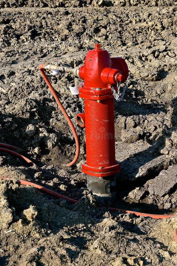 New Fire Hydrant in Construction Zone Stock Image - Image of fire, park ...