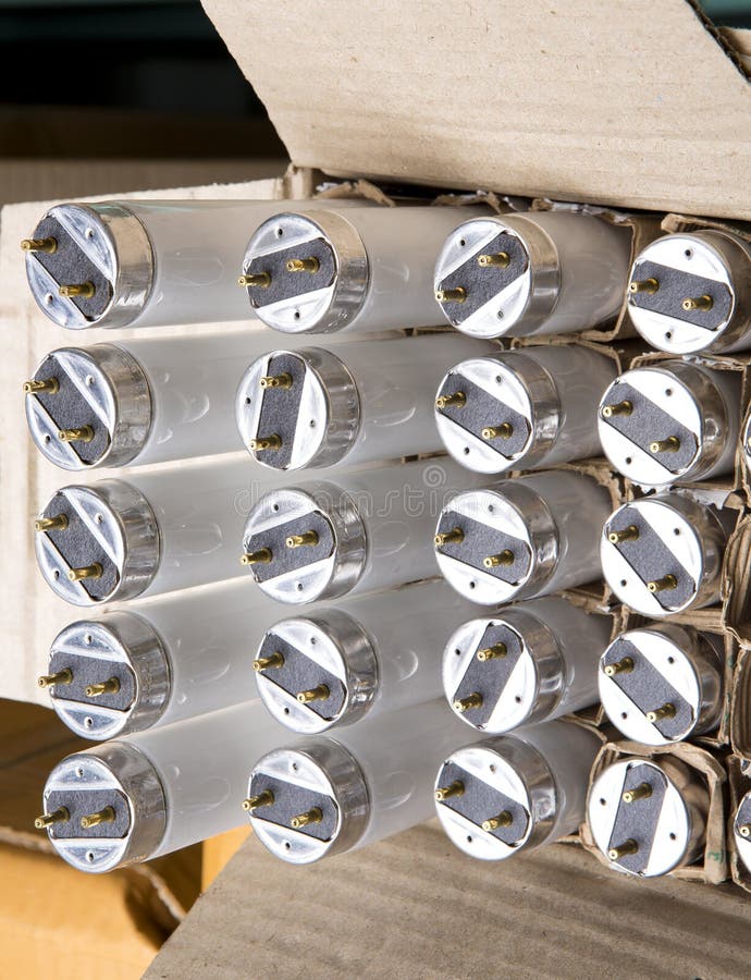 New Fluorescent Light Tubes Stock Photo - Image of lamp, lightbulb ...