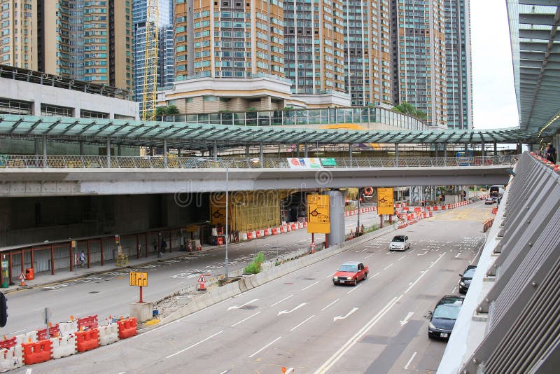 New Foot Bridge of West Kowloon Station Editorial Stock Image - Image ...