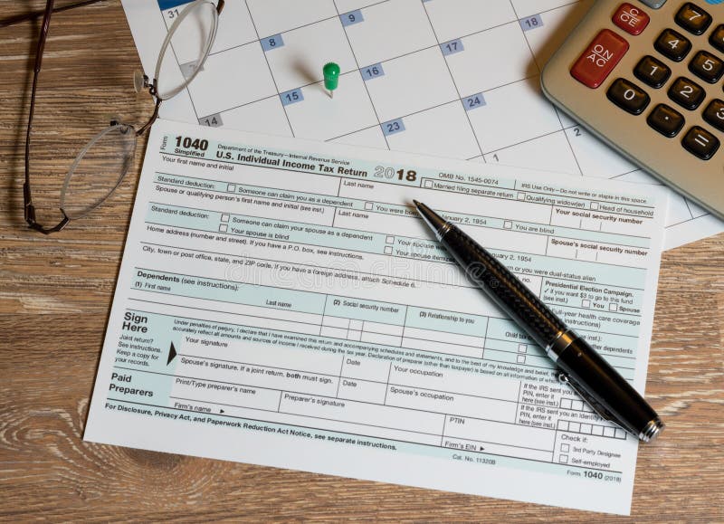Form 1040 Simplified Allows Filing of Taxes on Postcard Editorial Image ... Form 1040 Simplified Allows Filing of Taxes on Postcard Editorial Image ...