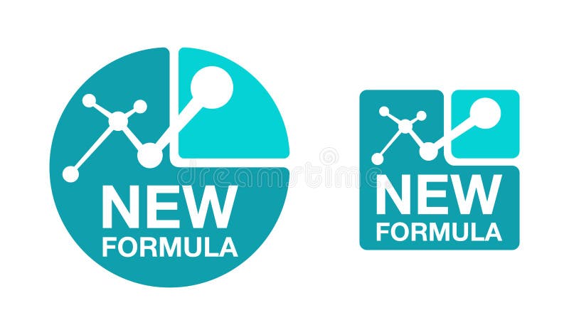 New Formula Emblem - Circular and Square Stock Vector - Illustration of ...