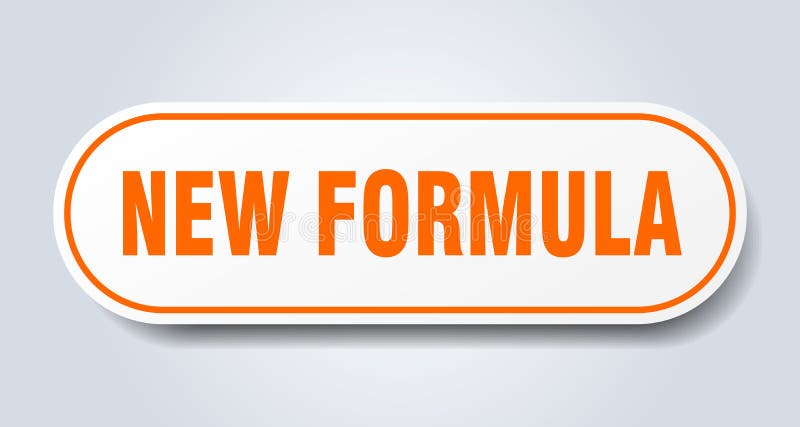 New Formula Button. Sticker. Banner. Rounded Glass Sign Stock Vector ...