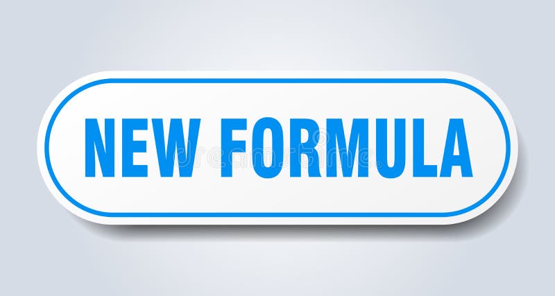 New Formula Button. Sticker. Banner. Rounded Glass Sign Stock Vector ...