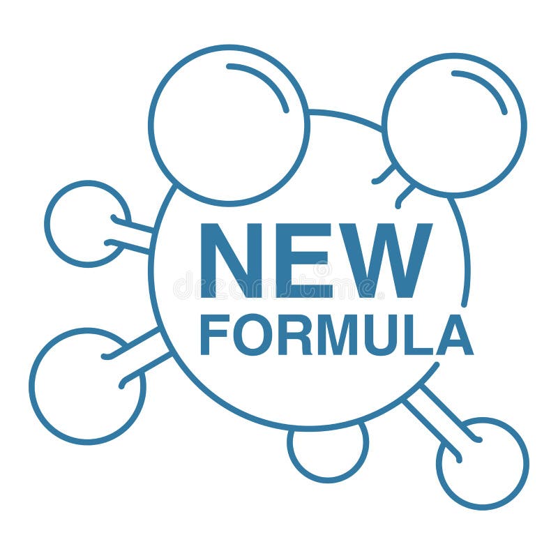 New Formula Stamp with Molecular Cell in Thin Line Stock Illustration ...