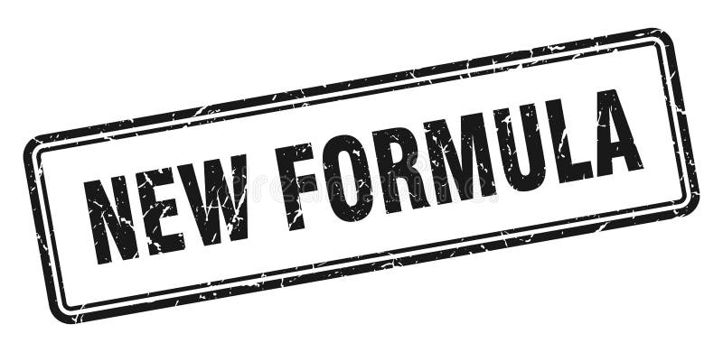 New Formula Square Isolated Sign Set. New Formula Stamp Stock Vector ...