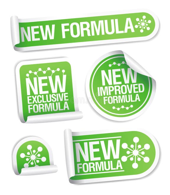 New Formula stickers. stock vector. Illustration of chemicals - 23050142