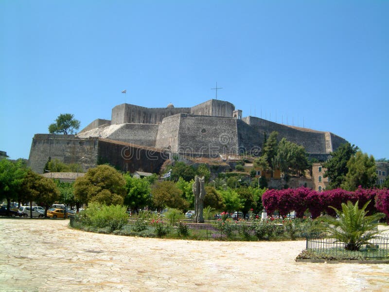 New Fort stock photo. Image of fortified, corfu, trees - 1193390