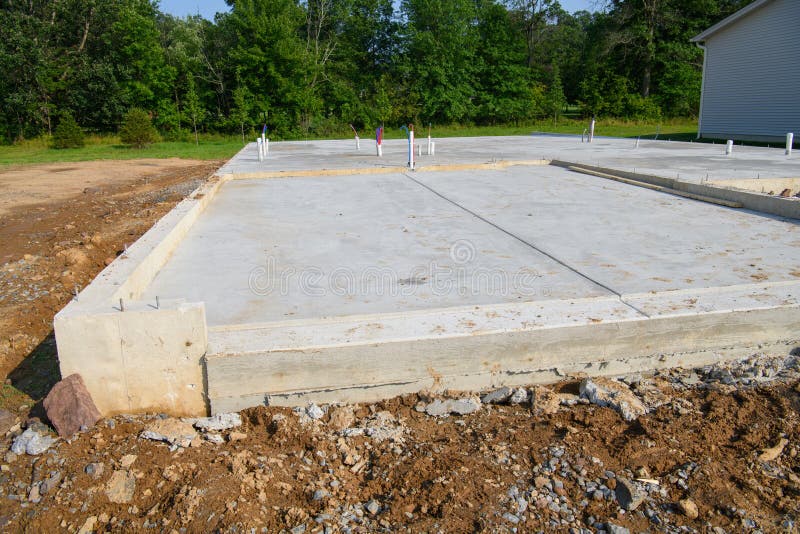 New foundation for a house stock image. Image of real - 303736787