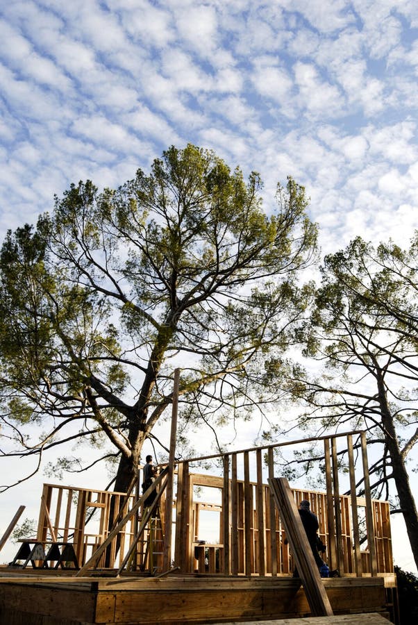New Framed Structure on Deck Stock Image - Image of blue, industrial ...