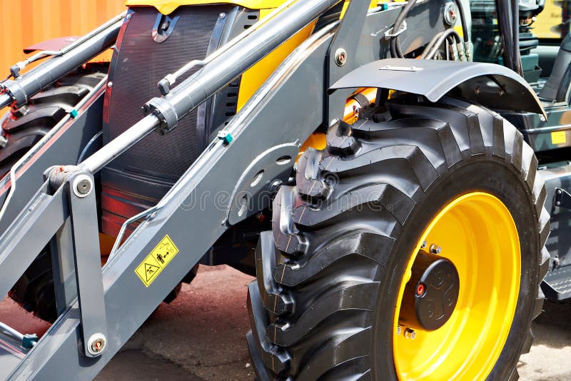 New front loader trucks stock photo. Image of machine - 256632240