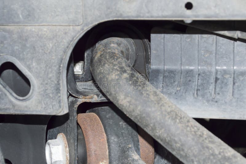 New Front Stabilizer Bushing Installed on the Car Stock Photo - Image ...