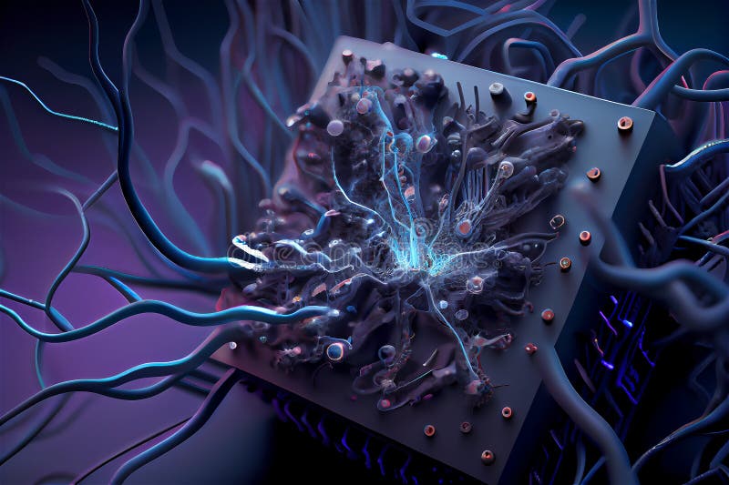 New Frontier in Biocomputing Stock Illustration - Illustration of ...