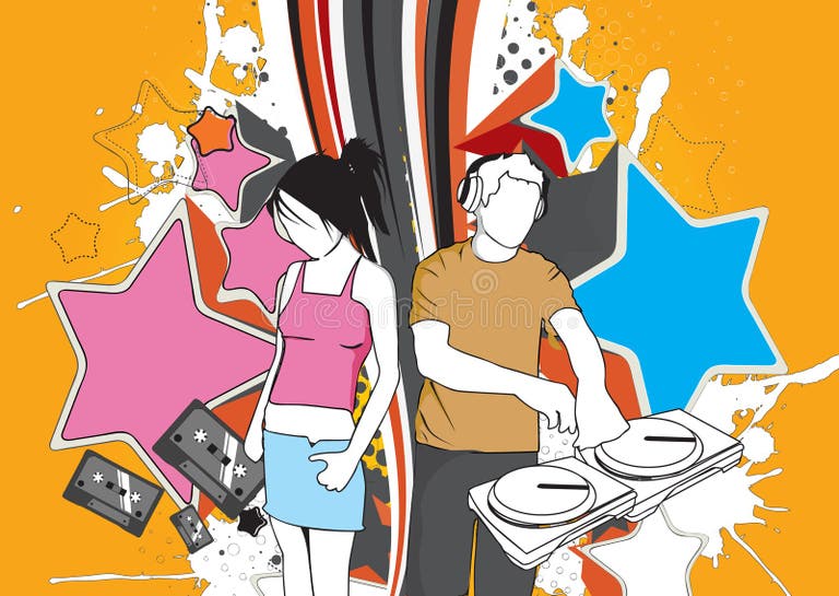 New Funky Party stock illustration. Illustration of floral - 8023054