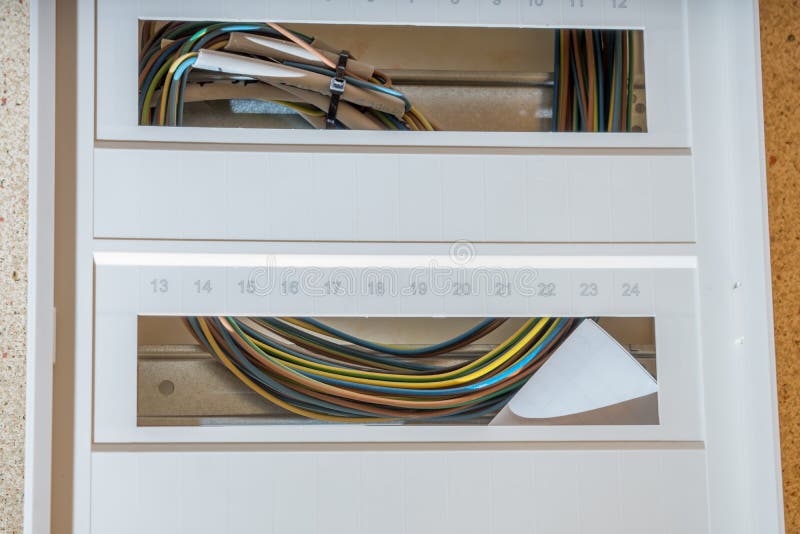 Installation of a New Fuse Box Stock Photo - Image of service ...