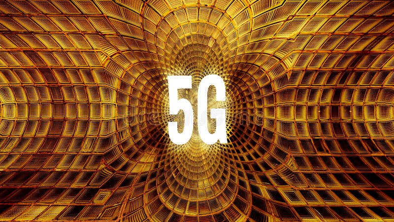 The New 5G Telecommunications Network Stock Illustration - Illustration ...