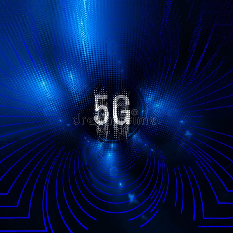 The New 5G Telecommunications Network Stock Image - Image of ...