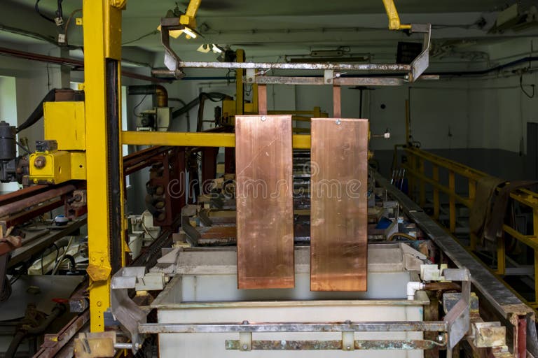 New Galvanic Copper Anode for Electrolysis Stock Image - Image of rough ...