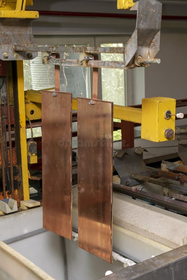 New Galvanic Copper Anode for Electrolysis Stock Photo - Image of ...