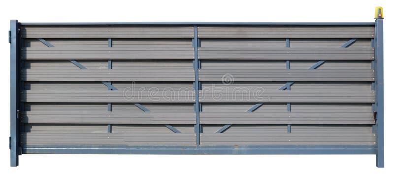New Gate from the Horizontal Gray Planks Isolated Stock Image - Image ...