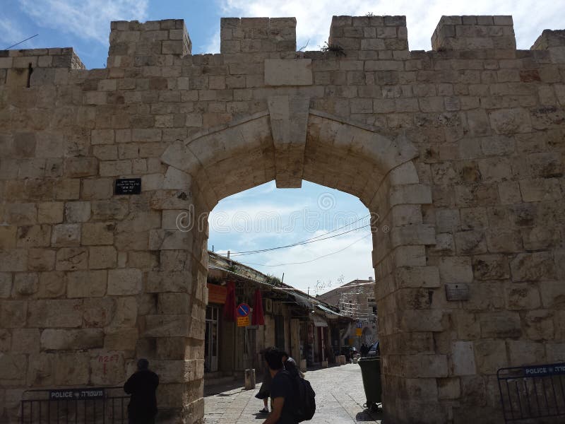 New Gate Jerusalem Old City Editorial Stock Image - Image of houses ...