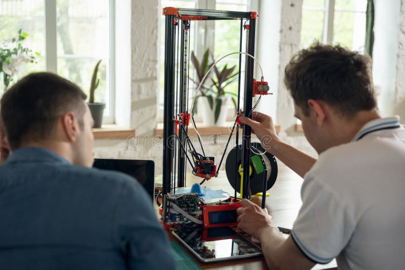 New Generation of 3D Printing Machine Printing a Piece of Plastic. for ...