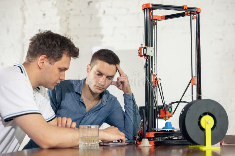 New Generation of 3D Printing Machine Printing a Piece of Plastic. for ...