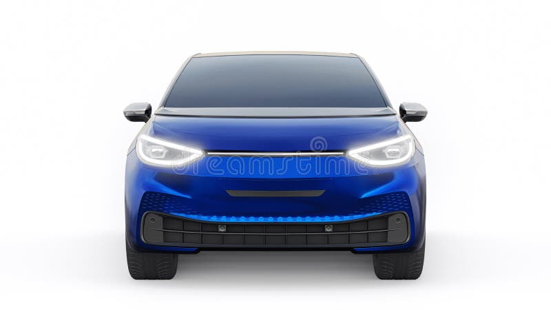 New Generation Dark Blue Electric City Hatchback Car with Extended ...