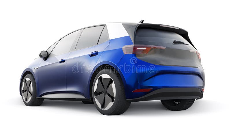 New Generation Dark Blue Electric City Hatchback Car with Extended ...