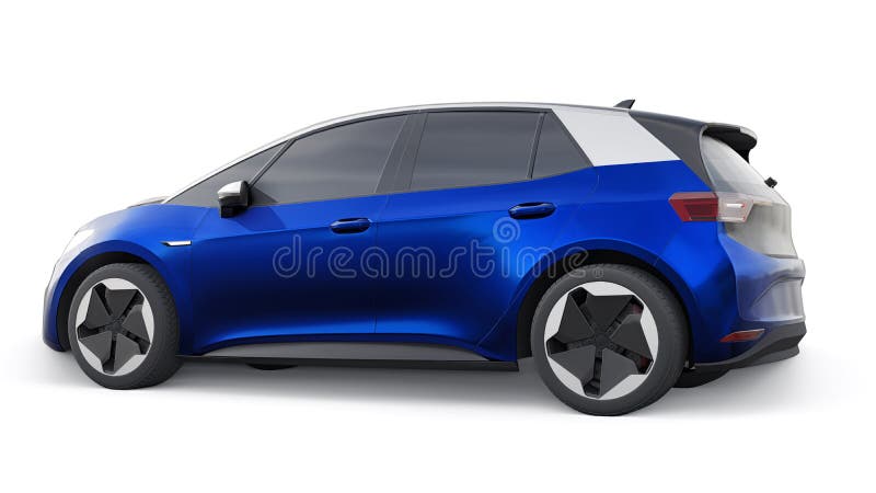 New Generation Dark Blue Electric City Hatchback Car with Extended ...