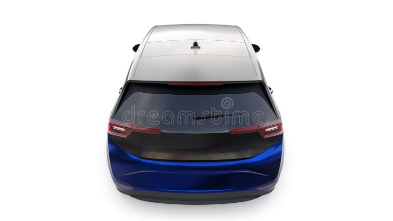 New Generation Dark Blue Electric City Hatchback Car with Extended ...