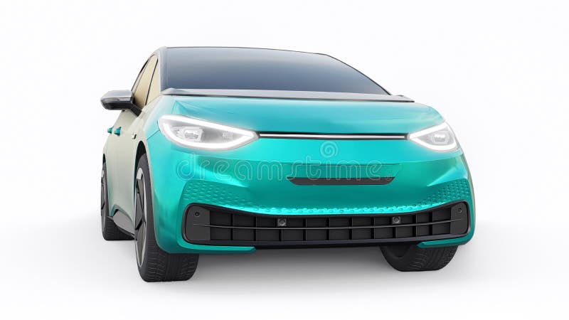 New Generation Green Electric City Hatchback Car with Extended Range ...