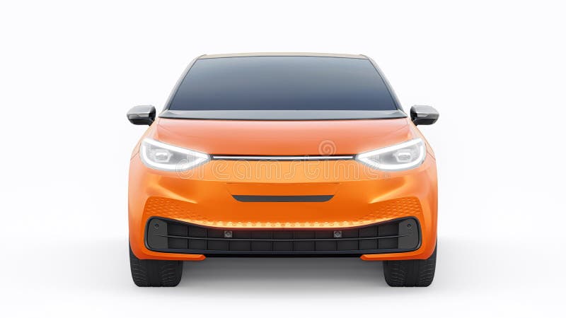 New Generation Orange Electric City Hatchback Car with Extended Range ...