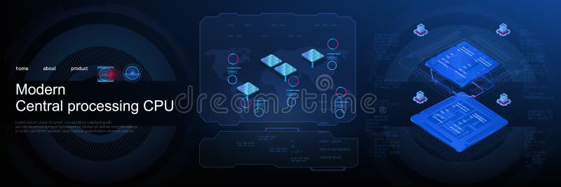 New Generation Processor. Advertising Cyber Banner for Processing Large ...