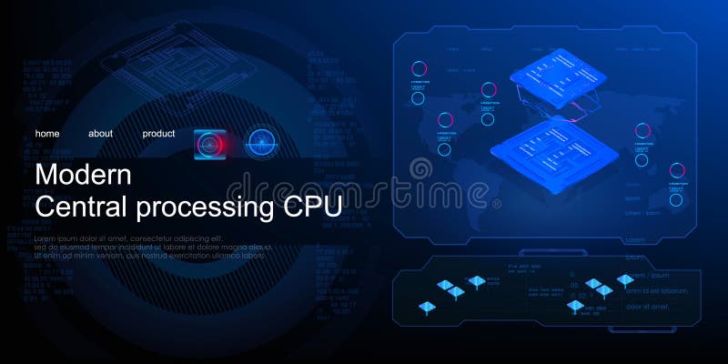 New Generation Processor. Advertising Cyber Banner for Processing Large ...