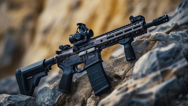 New Generation Weapons. Selective Focus. Stock Illustration ...