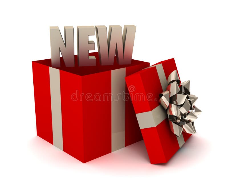 New Gift Box Concept 3d Illustration Stock Illustration - Illustration ...
