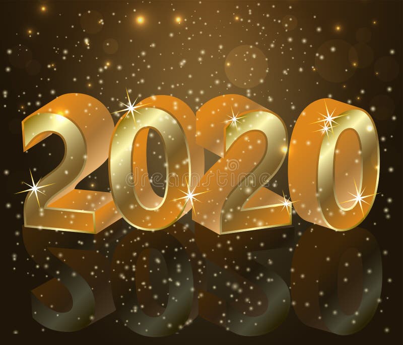 New 2020 Golden Year Wallpaper, Vector Stock Vector - Illustration of ...