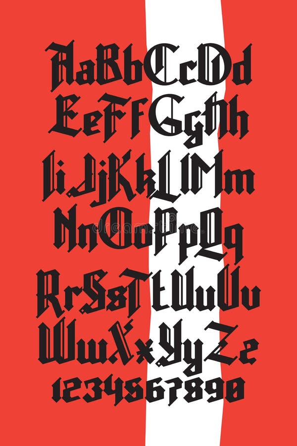 Vintage Gothic Font Alphabet Stock Illustrations – 5,077 Vintage Gothic ...