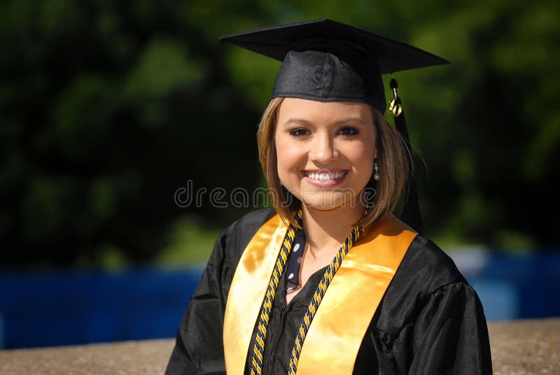 New Graduate stock image. Image of smile, gold, college - 15020883