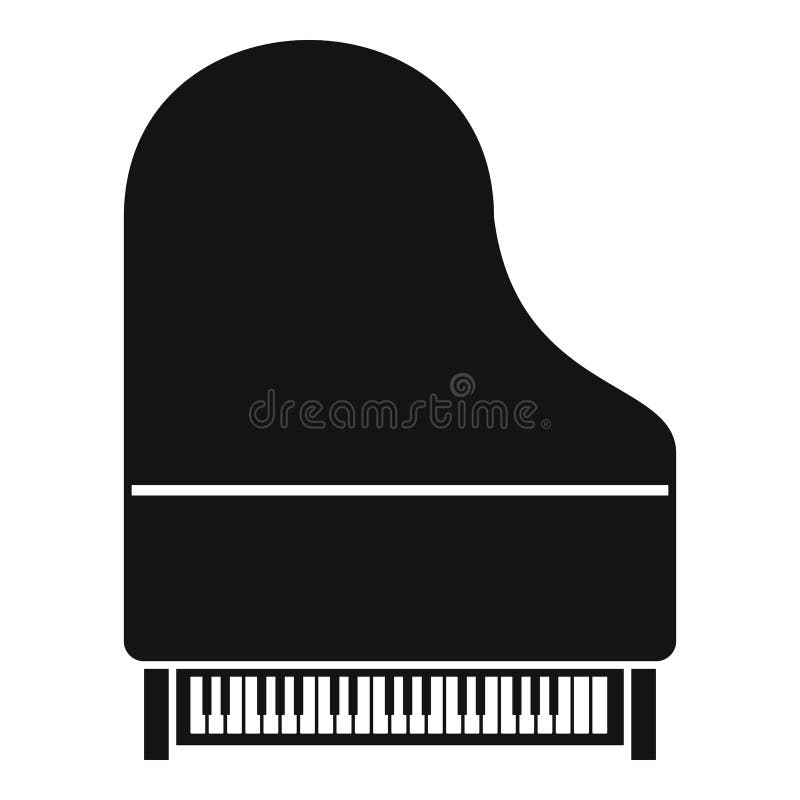New Grand Piano Icon, Simple Style Stock Vector - Illustration of audio ...