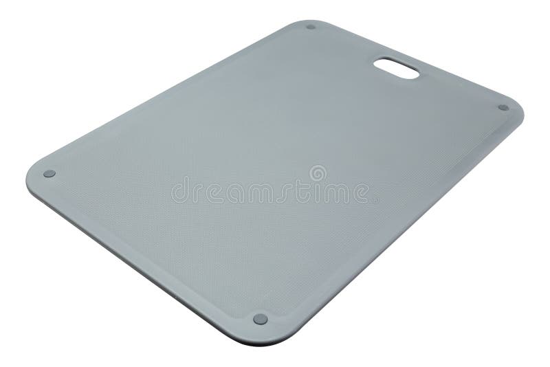 New Gray Cutting Board Made of Plastic, on a White Background, Diagonal ...