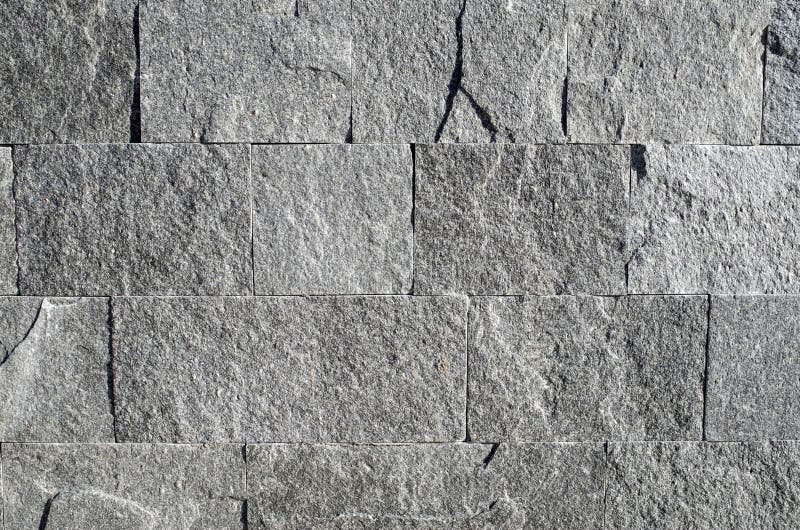 New Gray Stone Cladding Plates on Wall Stock Image - Image of closeup ...