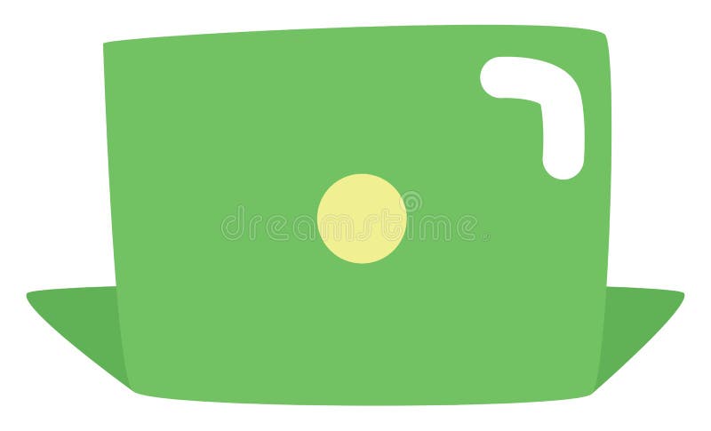 New green laptop, icon stock vector. Illustration of icon - 261079769
