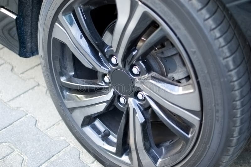 New Grey Aluminum Alloy Wheel. Stock Image - Image of vehicle, fast ...
