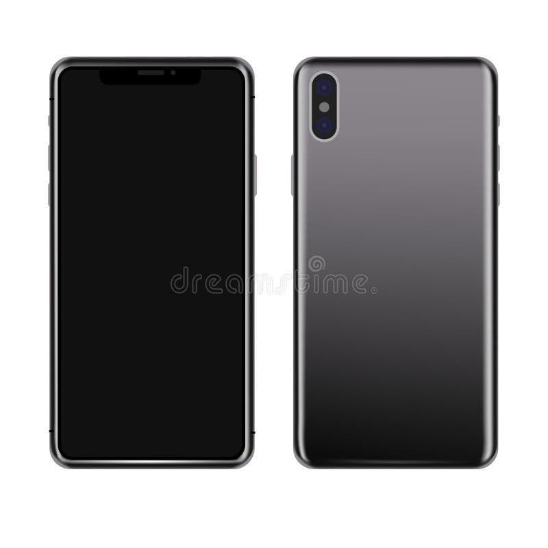 New Grey Phone on the White Layer. Stock Vector - Illustration of ...